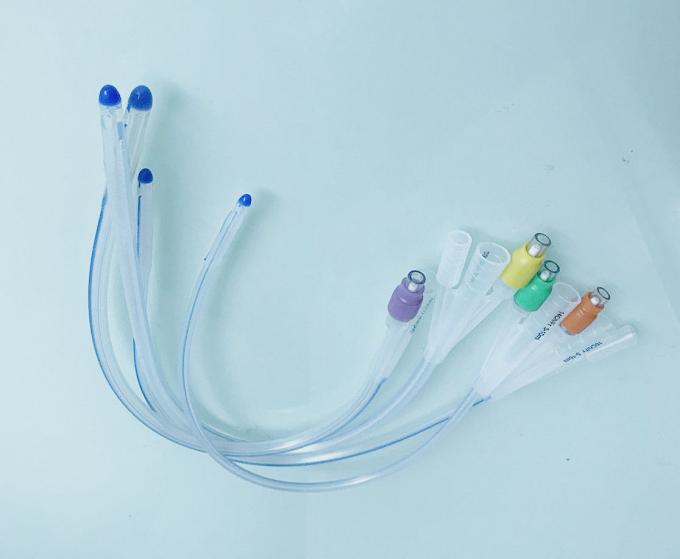 3 Way Double Lumen Foley Catheter , Disposable Foley Catheter 100% Silicone
